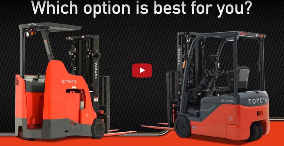Stand Up Rider Forklift vs. 3-Wheel Electric Forklift | Toyota Forklifts
